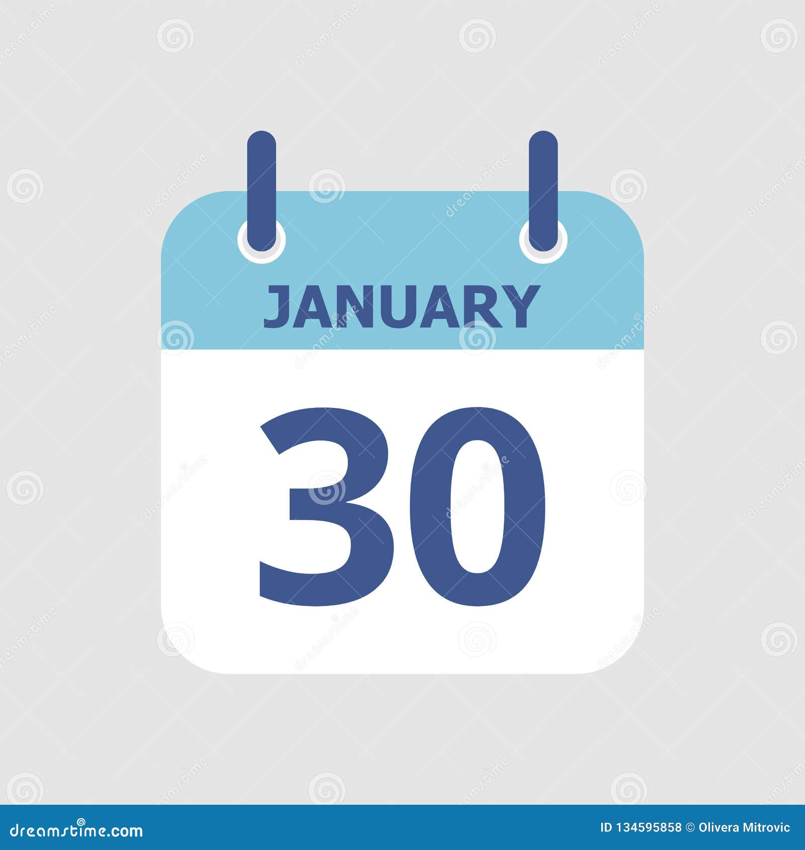 Calendário 30o janeiro ilustração do vetor. Ilustração de projeto ...