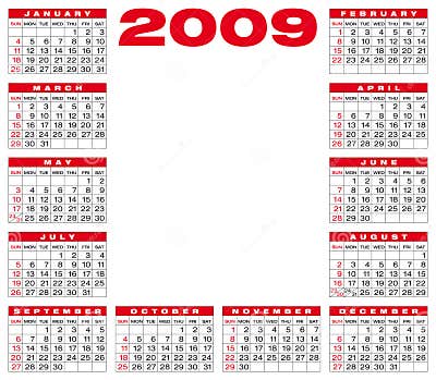 Calendar 2009 stock vector. Illustration of appointment - 6510435
