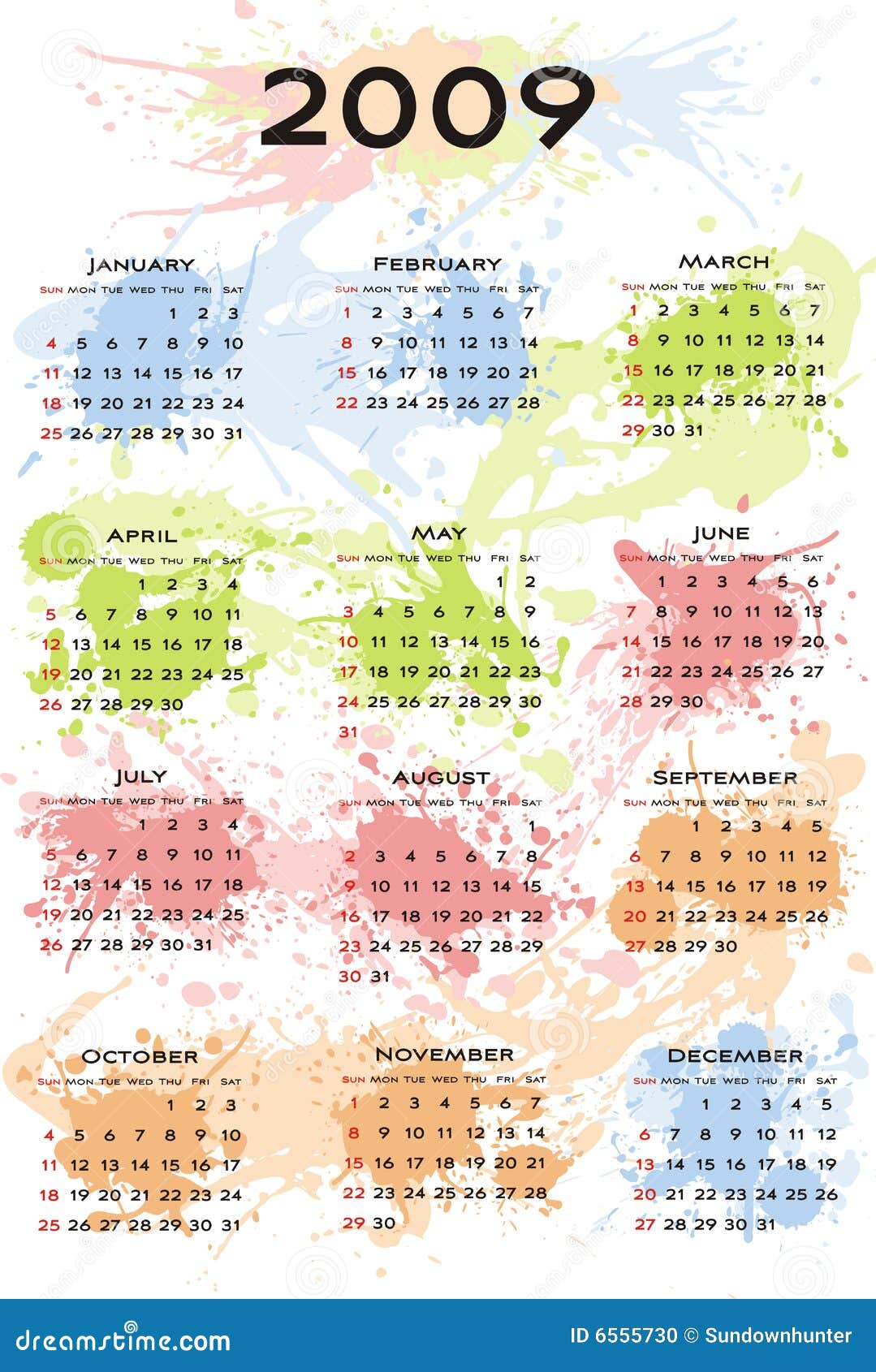 Calendar 2009 stock vector. Illustration of computer, concepts - 6555730