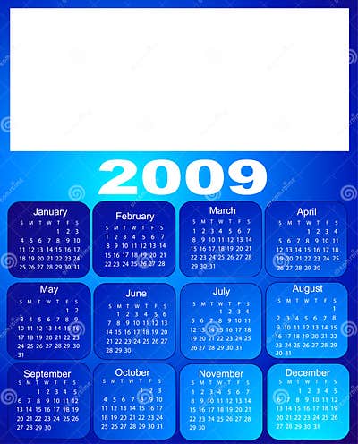 Calendar, 2009 stock vector. Illustration of organizer - 6783484