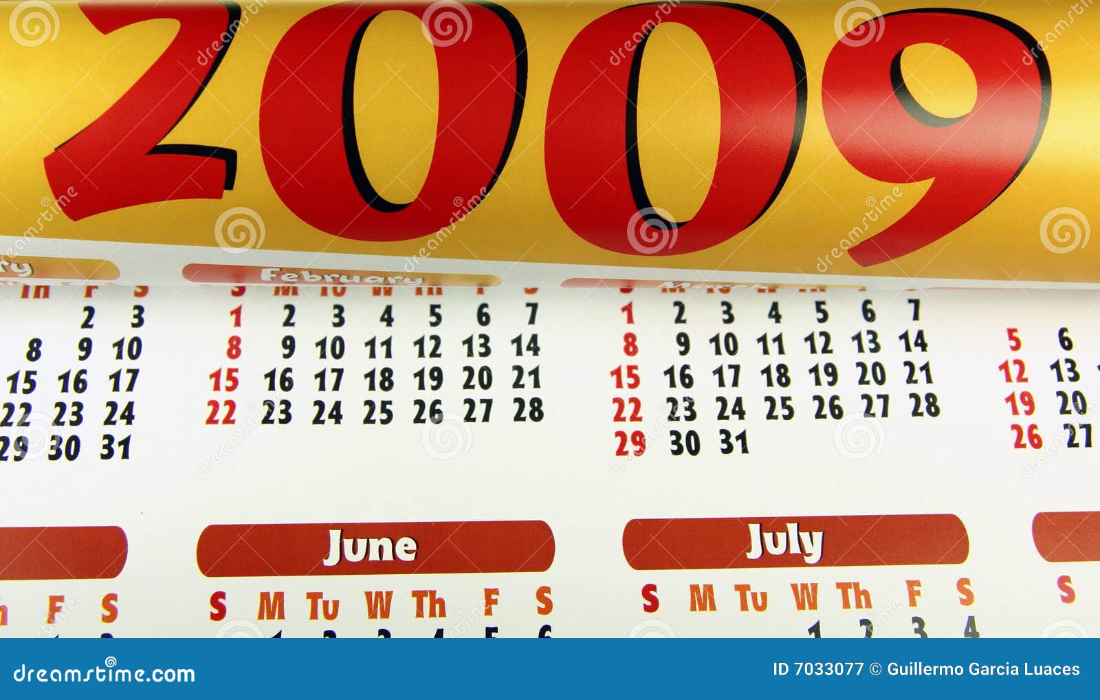 Calendar 2009 stock illustration. Illustration of mondays - 7033077