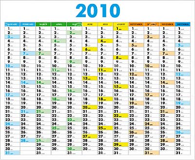 Calendar 2010 stock vector. Illustration of annual, future - 10440645