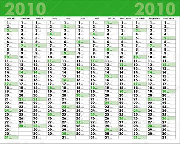 Calendar 2010 stock vector. Illustration of schedule - 10830005