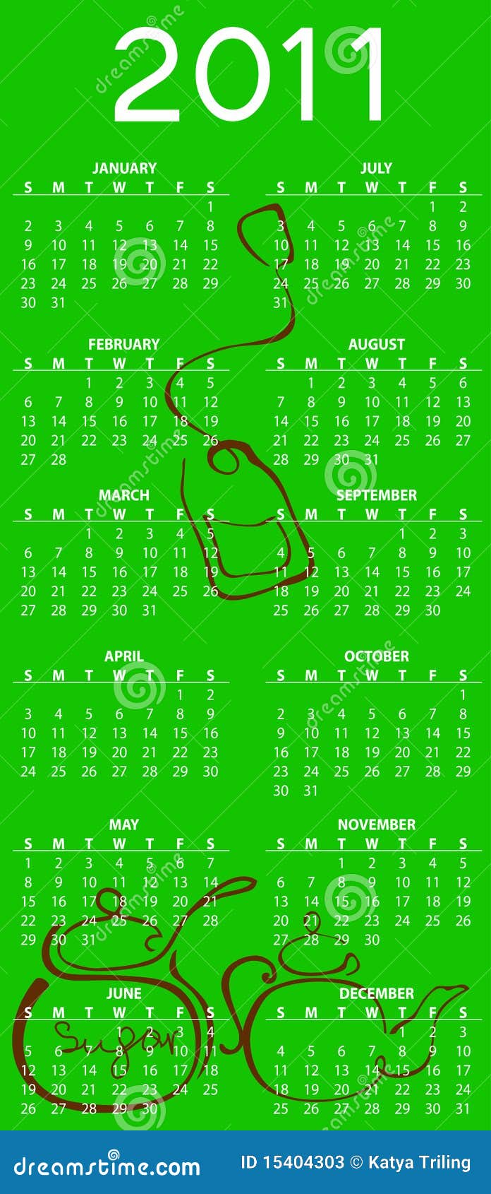 Calendar for 2011 stock vector. Illustration of calendar - 15404303