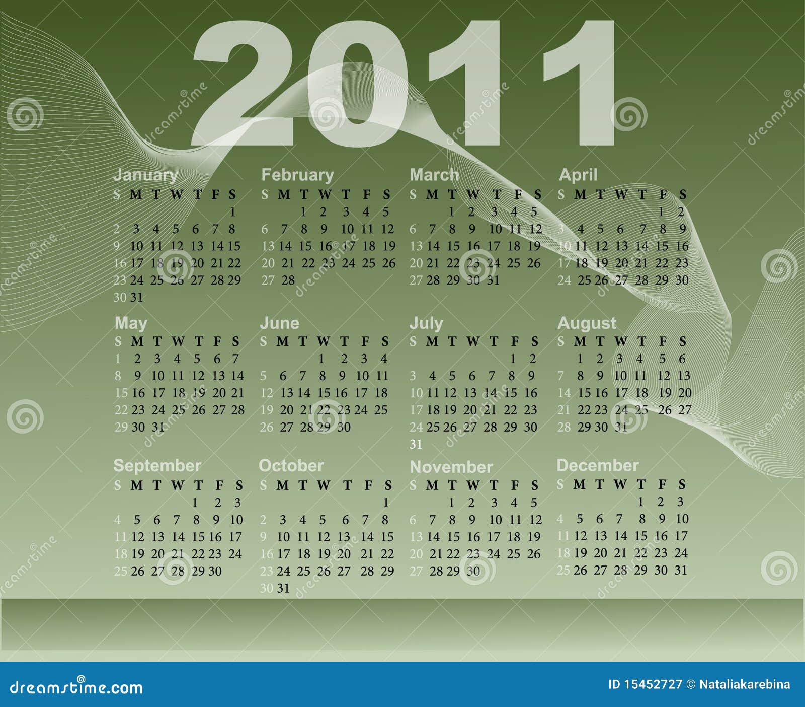 Calendar for 2011 stock vector. Illustration of diary - 15452727