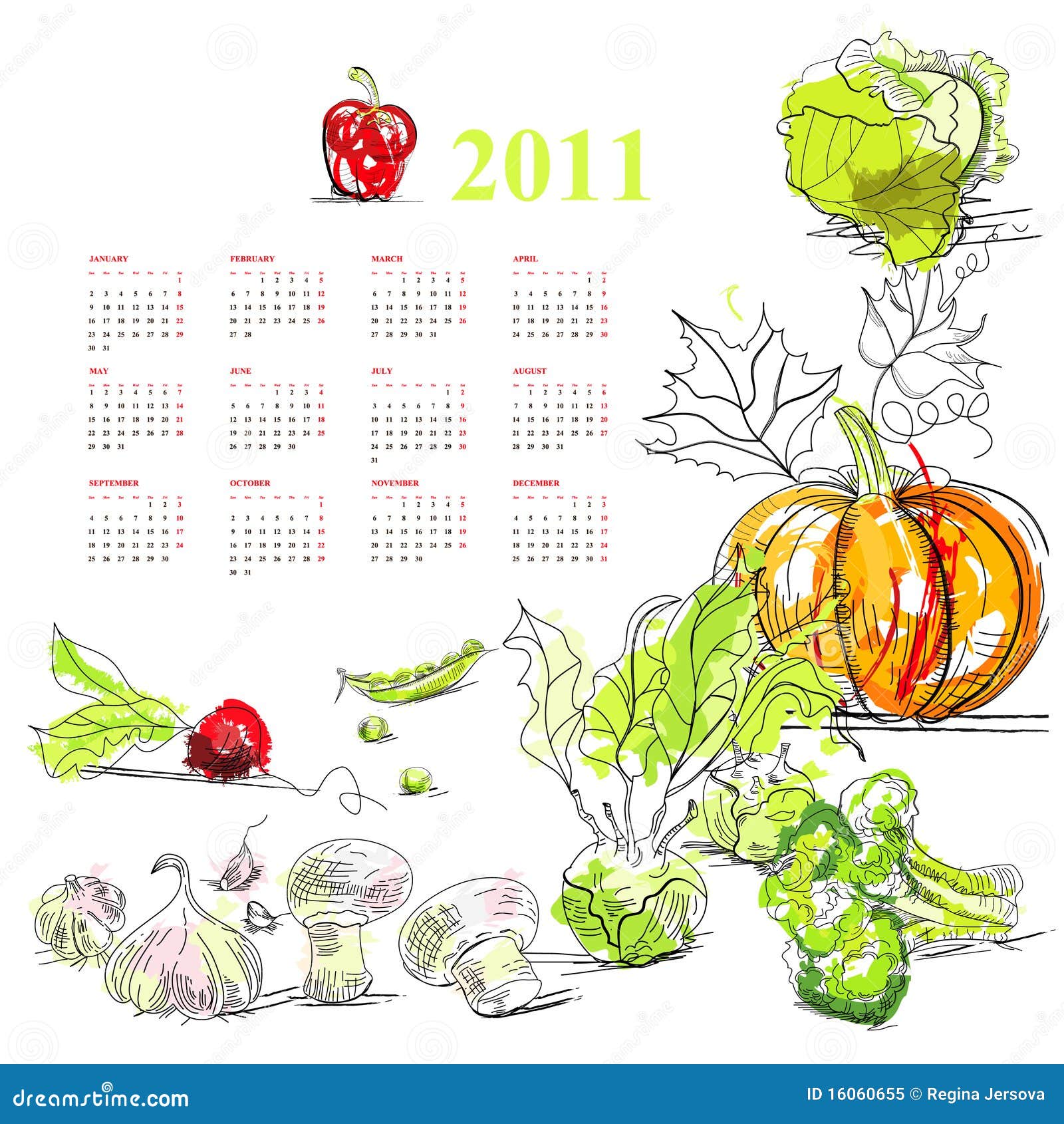 Broccoli Calendar Stock Illustrations – 112 Broccoli Calendar Stock ...