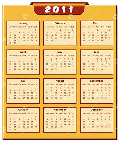 Calendar 2011 year stock vector. Illustration of date - 14918434