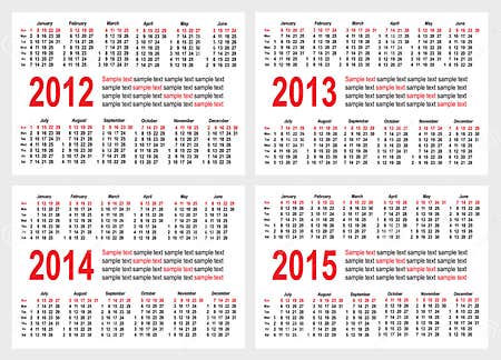 Calendar 2012-1215 year stock vector. Illustration of data - 22038939