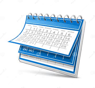 Calendar stock vector. Illustration of blue, vector, notebook - 22159484