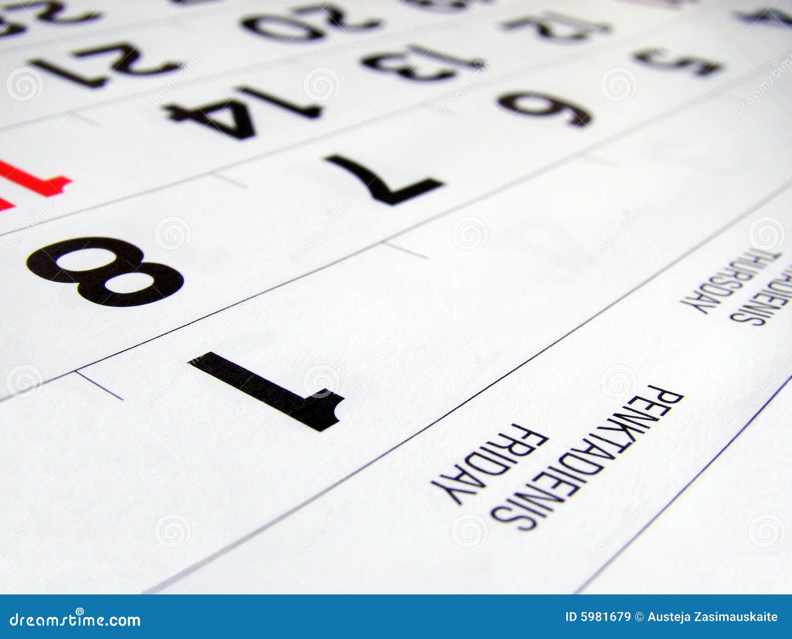 Calendar Picture. Image: 5981679