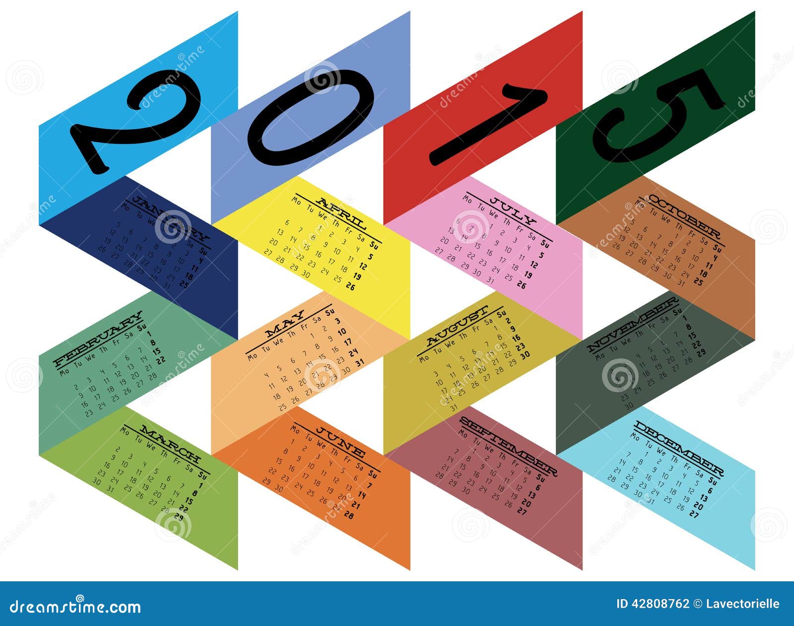 Calendar stock vector. Illustration of diagonal, english - 42808762