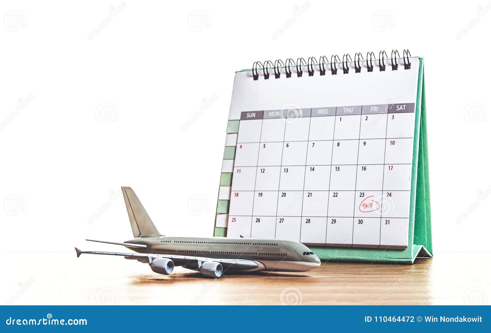 Calendar and Airplane Model Stock Photo - Image of tourism, airplane ...