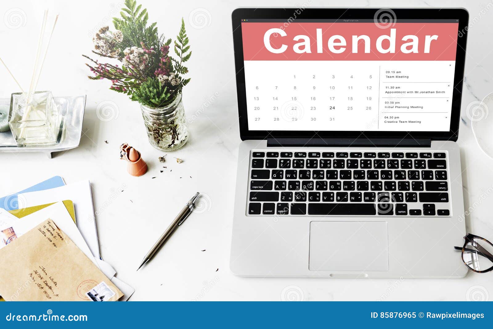 Calendar Appointment Meeting Date Concept Stock Image - Image of ...