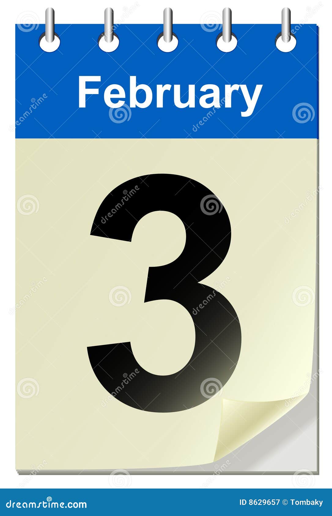 Calendar with bend page stock vector. Illustration of folded - 8629657