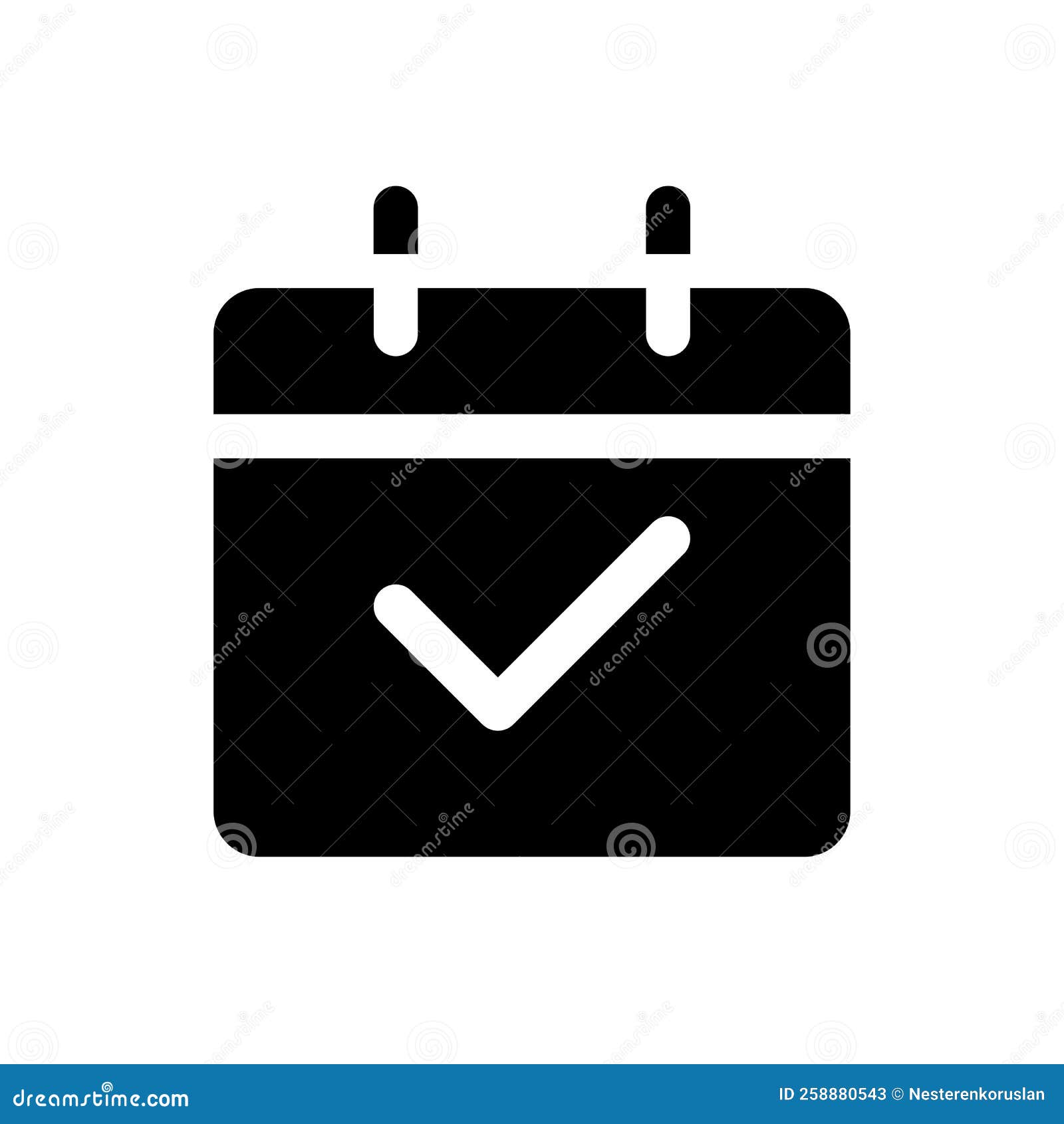 Calendar Black Glyph Ui Icon Stock Vector - Illustration of filled ...