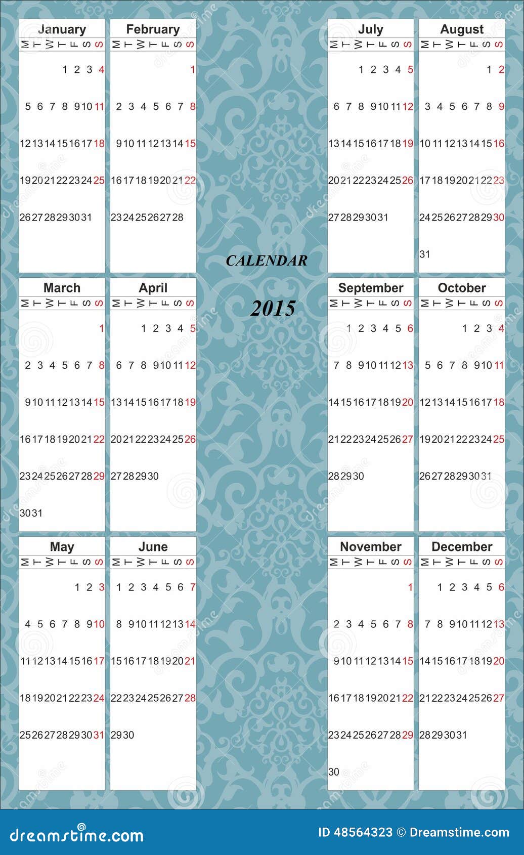 Calendar stock illustration. Illustration of calendar - 48564323