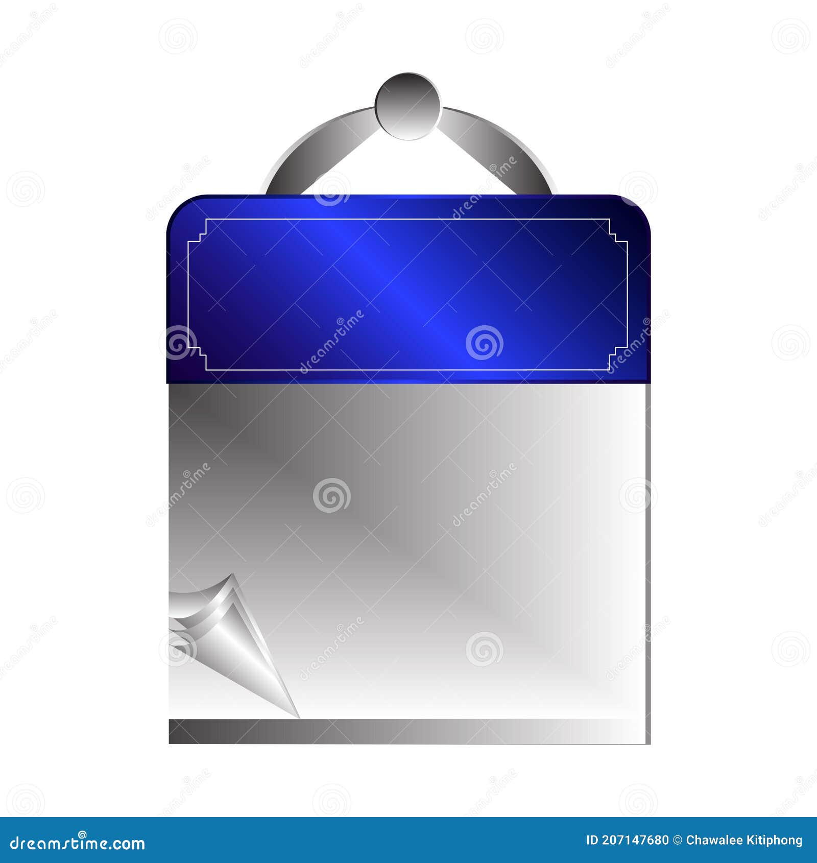 Calendar Blue Model, Note Paper Stock Vector - Illustration of calendar ...