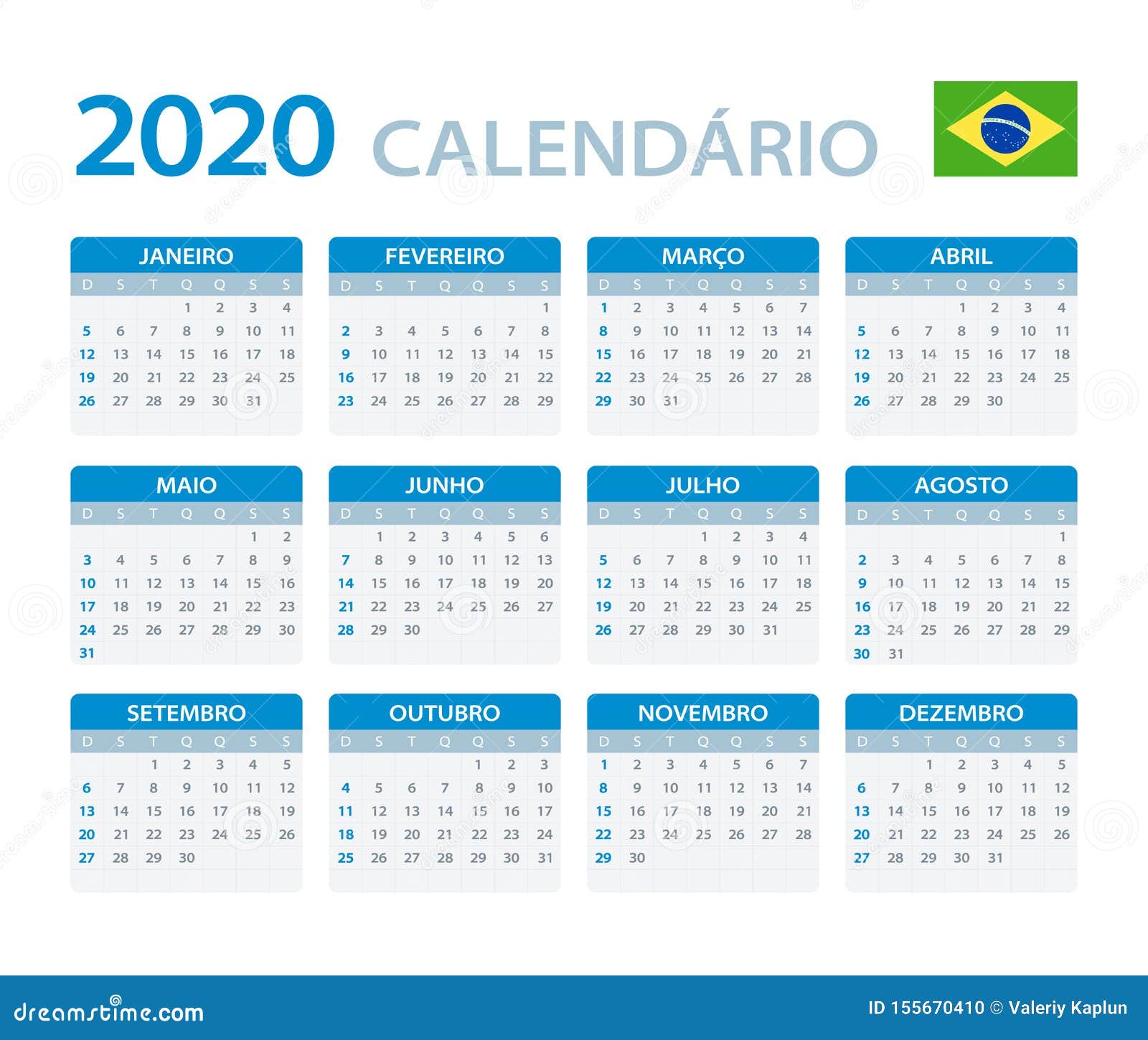 3D Calendar With Brazilian Portuguese Text Semana Santa Stock Image ...