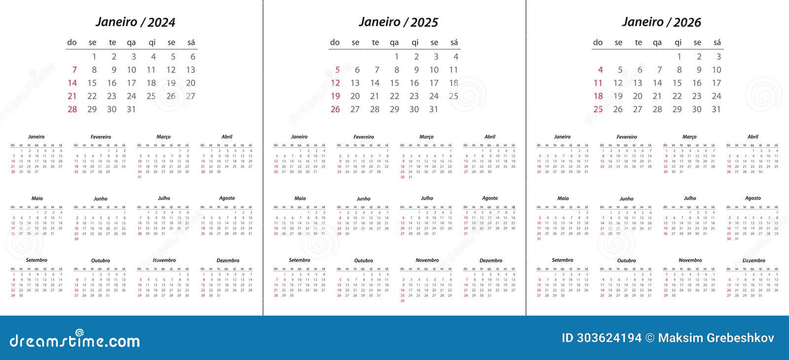 Set 2024, 2025, 2026, 2027 Simple Horizontal Pocket Calendar Grid ... Set 2024, 2025, 2026, 2027 Simple Horizontal Pocket Calendar Grid ...