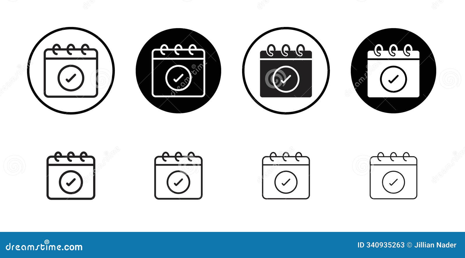 Calendar Check Mark Sign Line Icon Or Logo. Date Check Concept. Check ...