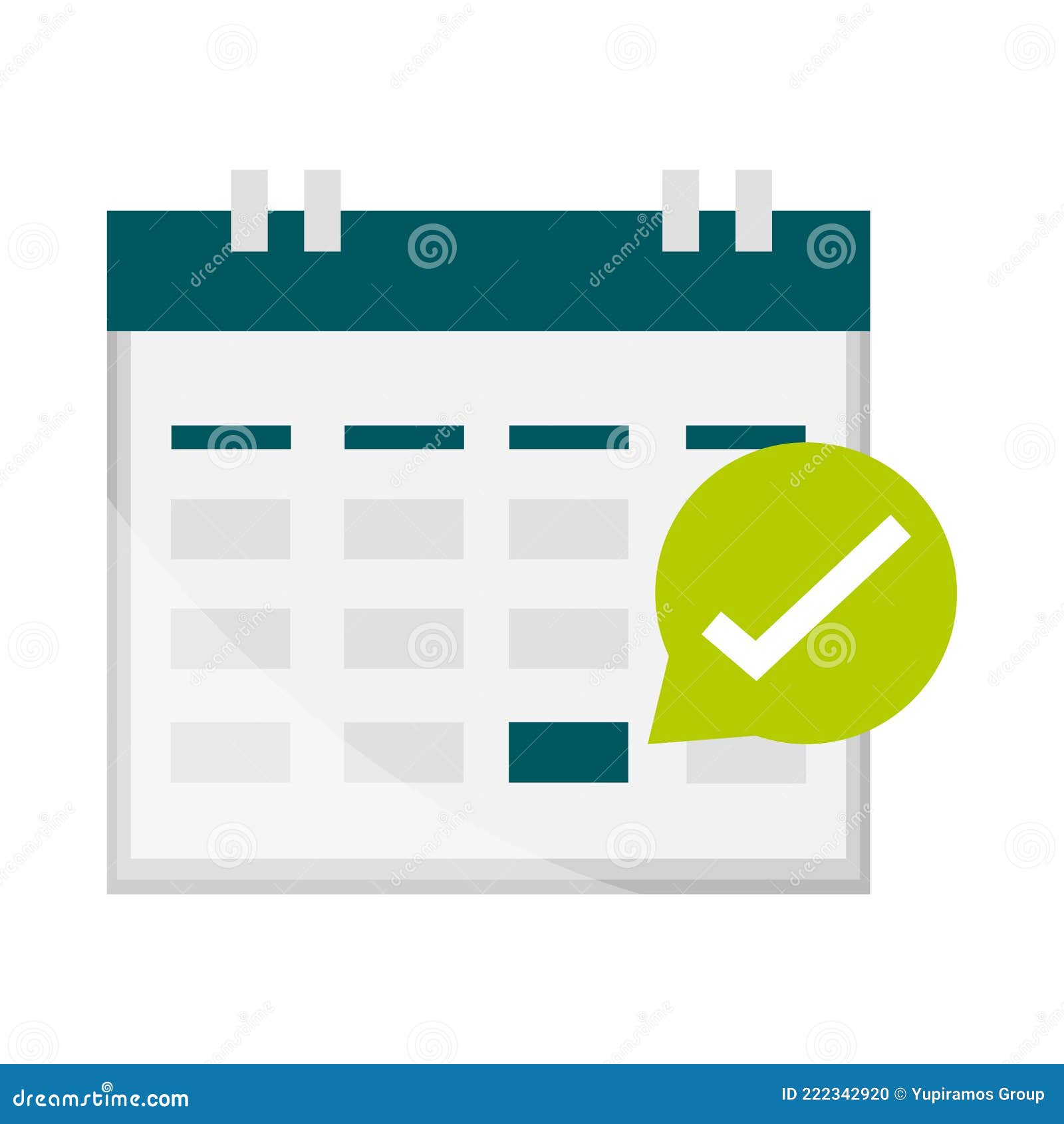 Calendar check mark date stock vector. Illustration of choose - 222342920