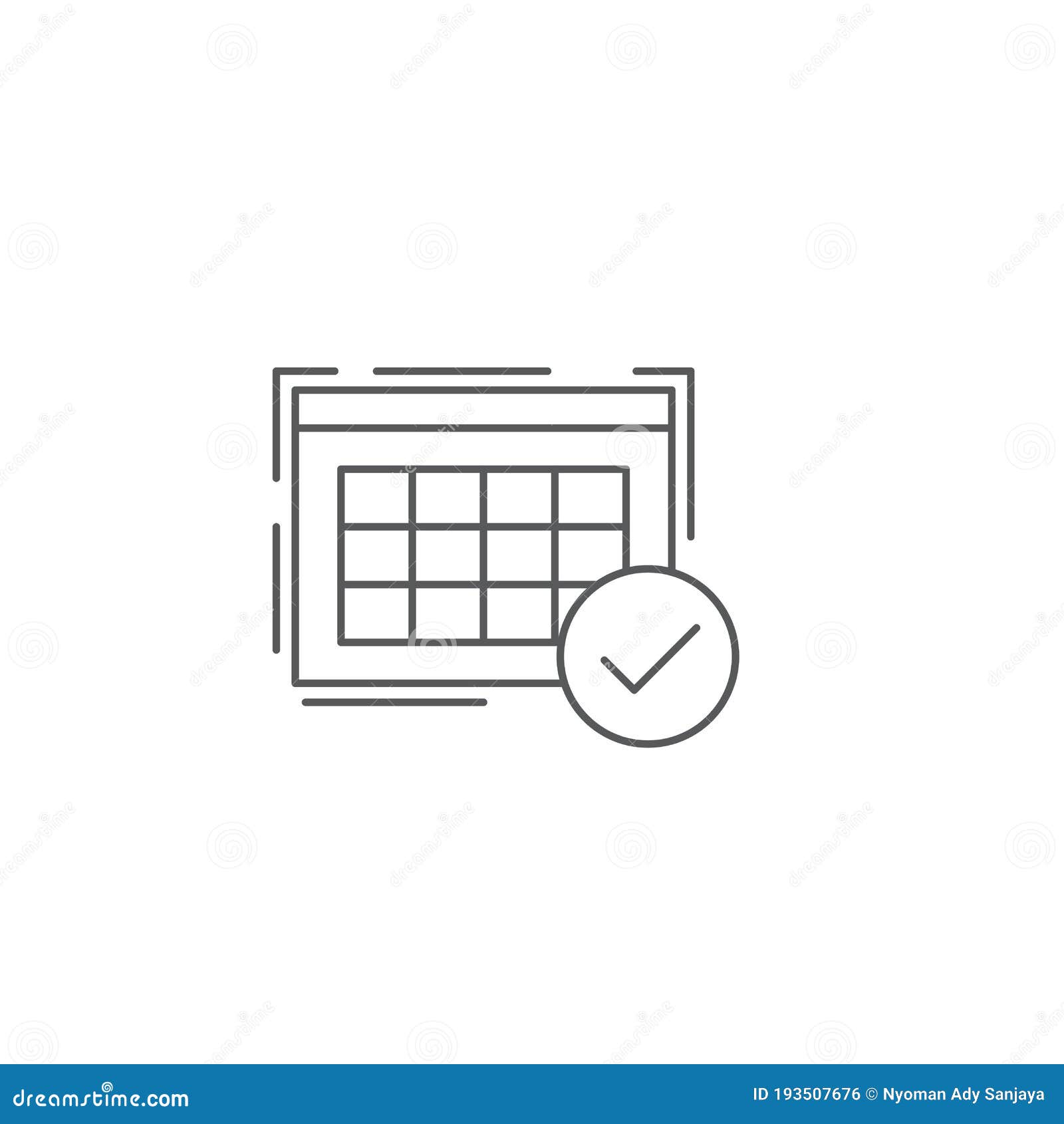 Calendar Check Page Vector Icon Isolated on White Background Stock ...