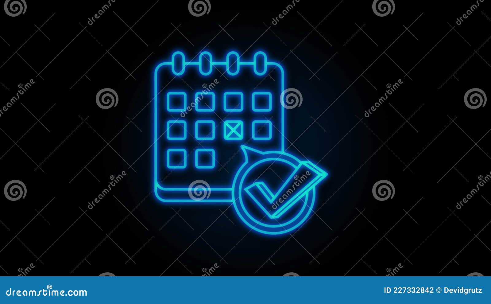 Calendar with Checkmark or Tick. Approved or Schedule Date. Motion ...