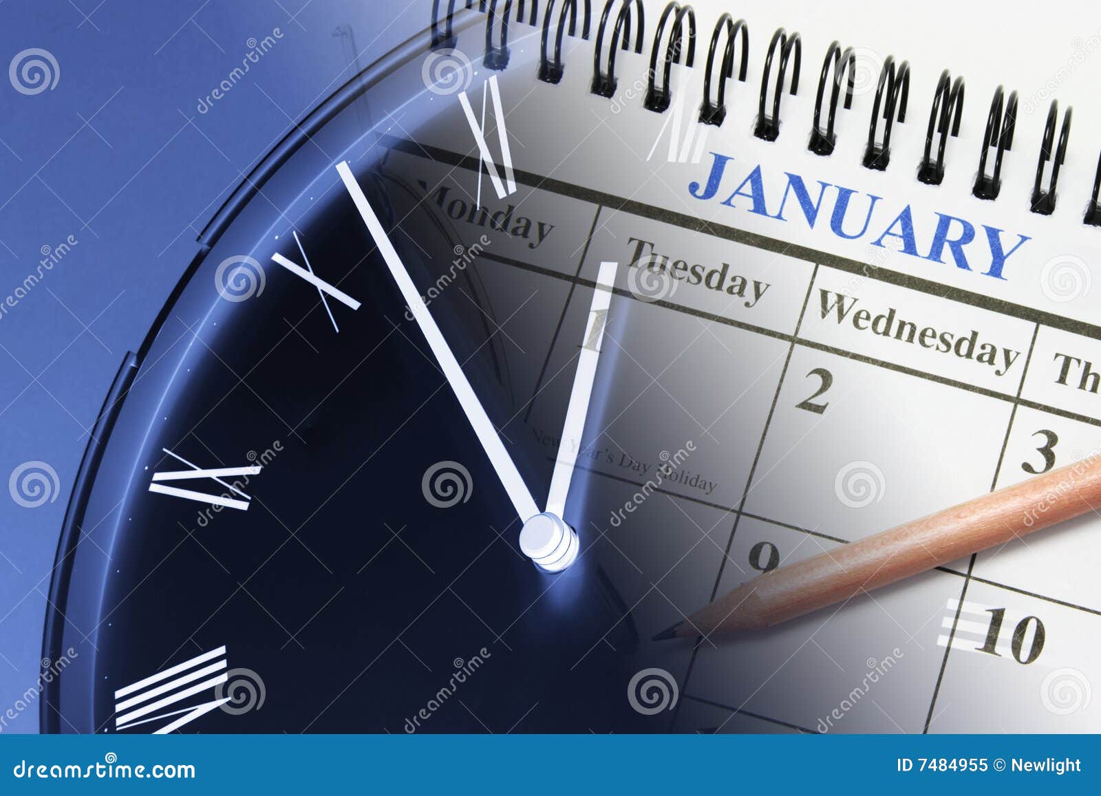 Calendar and Clock stock image. Image of hours, days, clock - 7484955