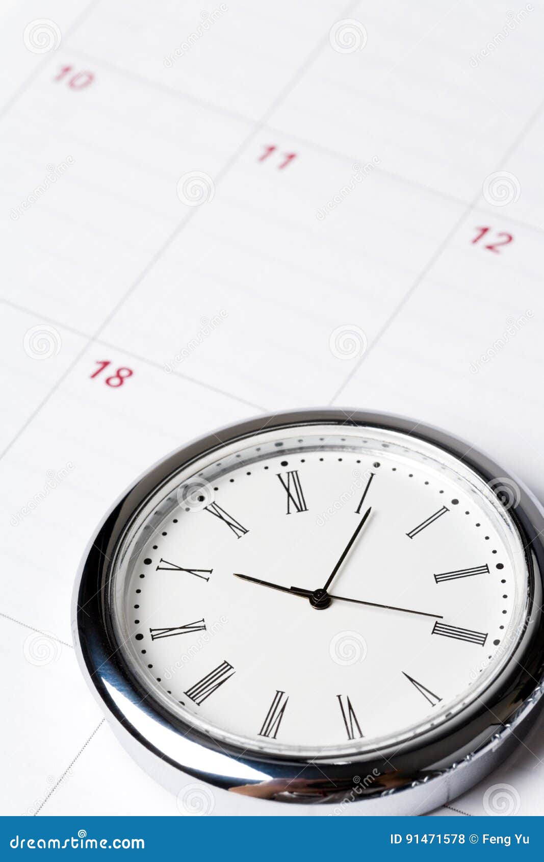 Calendar and clock stock photo. Image of time, schedule - 91471578