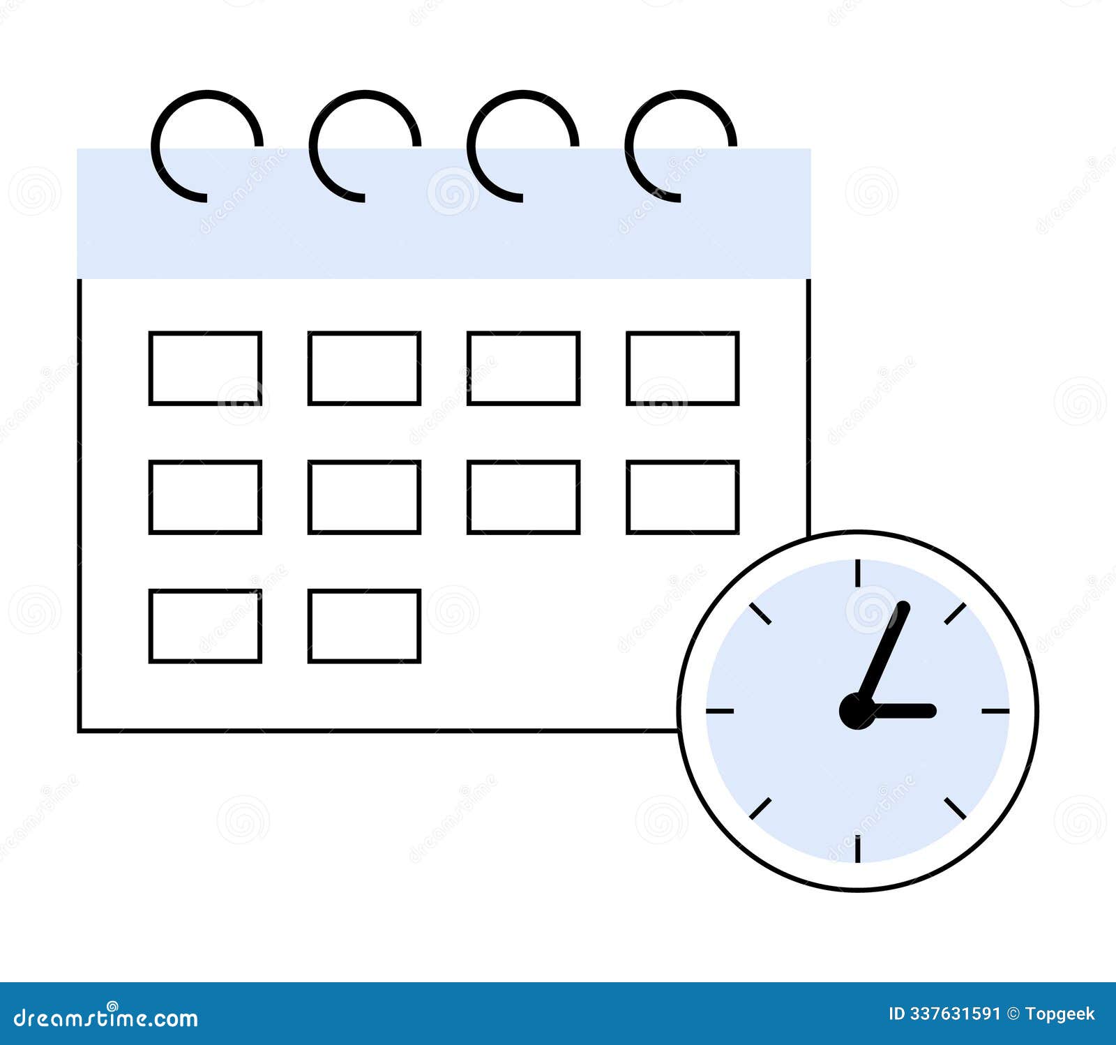 Calendar and Clock Symbolizing Time Management and Scheduling Tasks ...
