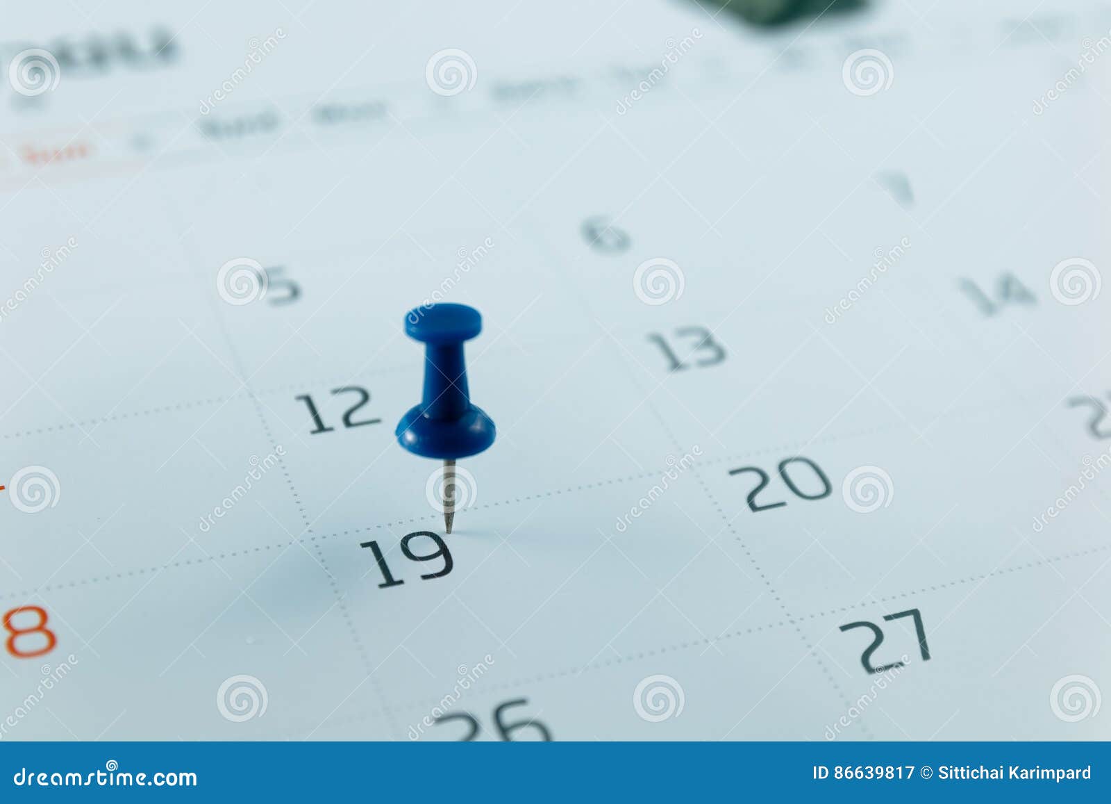 Calendar stock image. Image of color, office, detail - 86639817