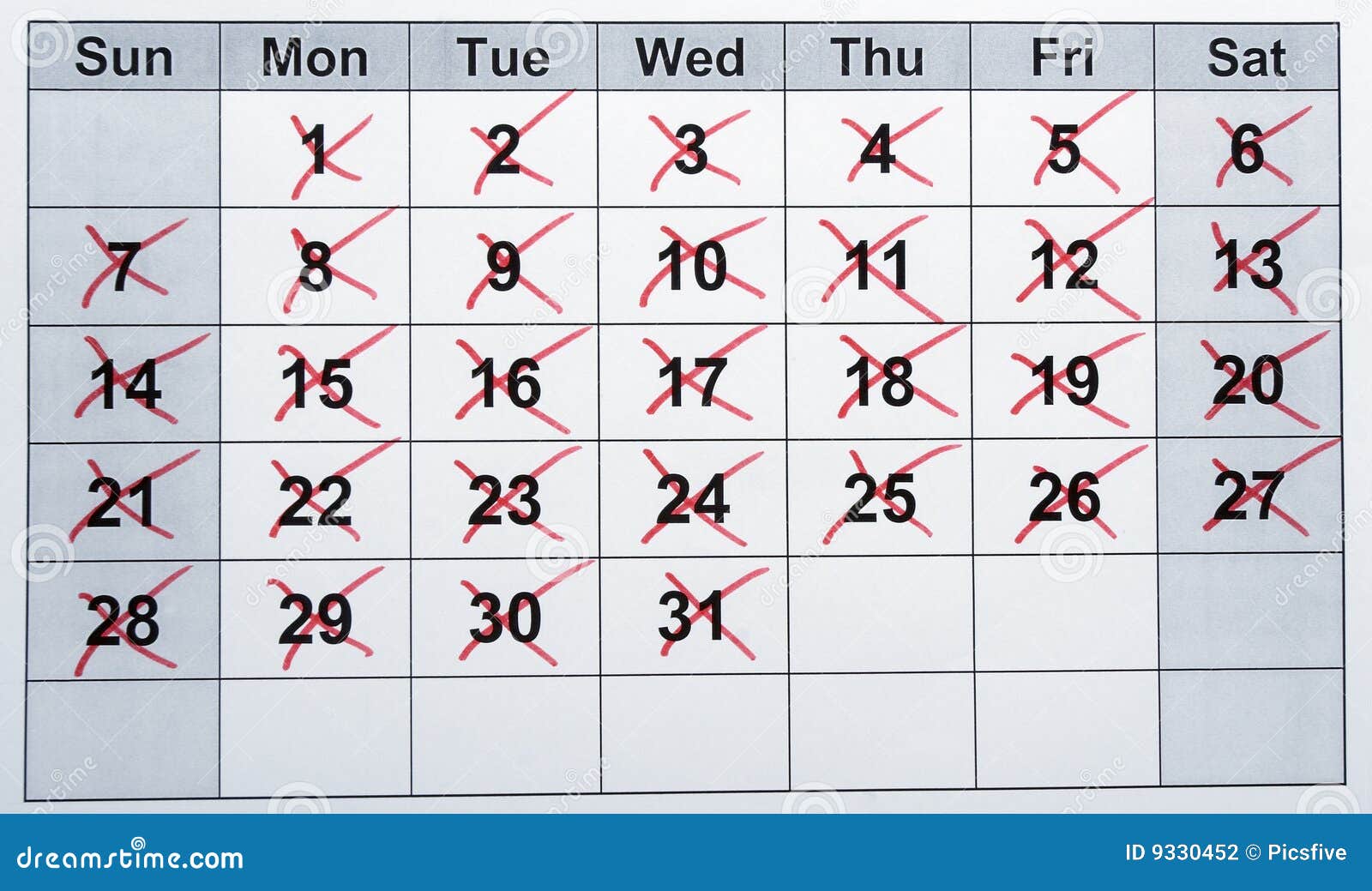 Calendar closeup stock photo. Image of business, days - 9330452