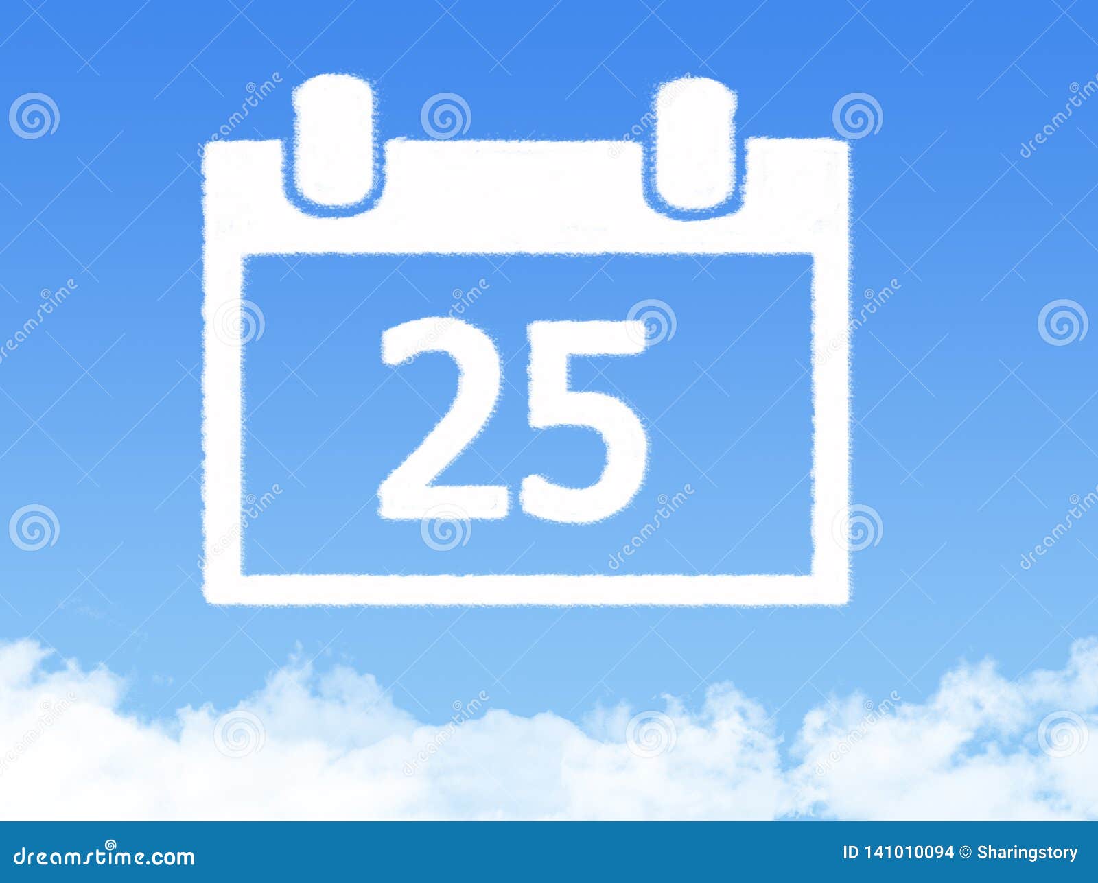 Calendar cloud shape stock illustration. Illustration of shape - 141010094