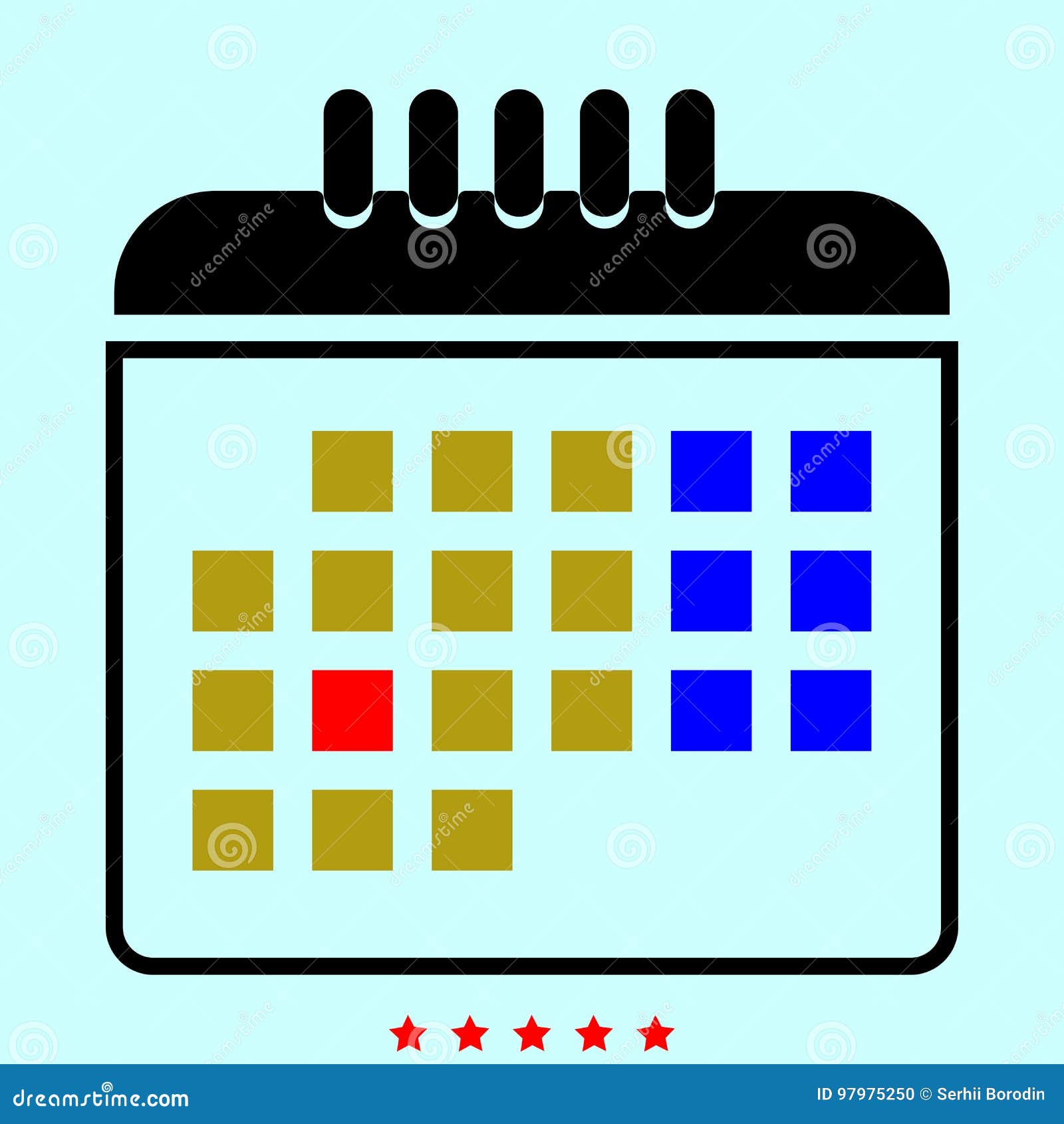 Calendar it is Color Icon . Stock Vector - Illustration of calendericon ...