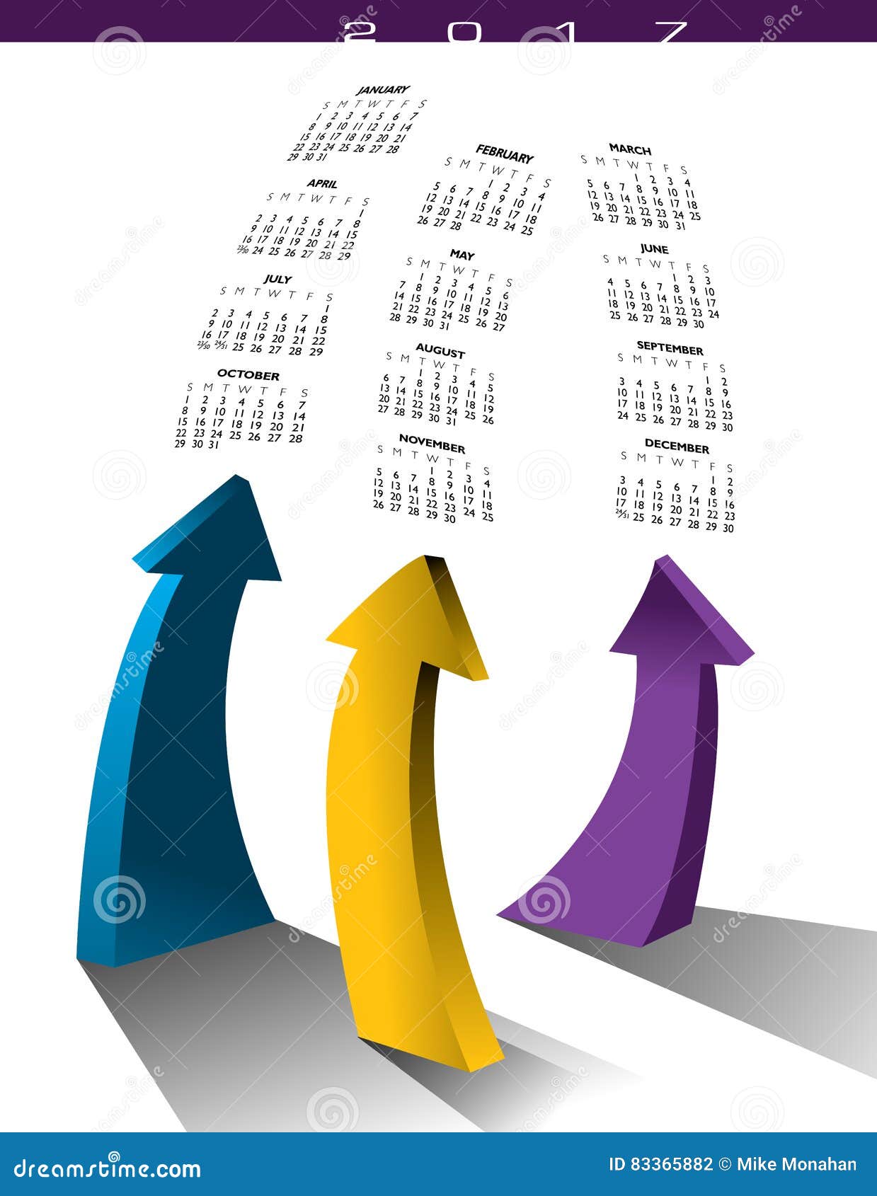 Colorful Upward Arrows Cartoon Vector | CartoonDealer.com #107282201