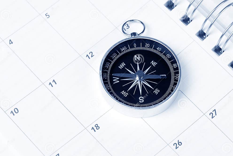 Calendar and compass stock image. Image of date, reminder - 5797909