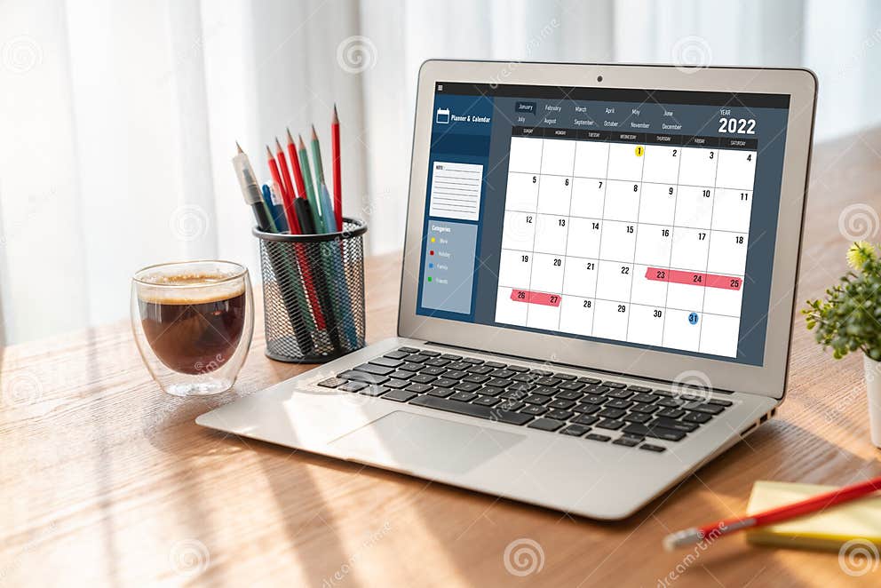 Calendar on Computer Software Application for Modish Schedule Planning ...