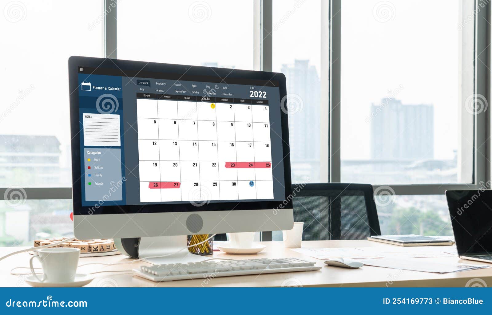 Calendar on Computer Software Application for Modish Schedule Planning ...