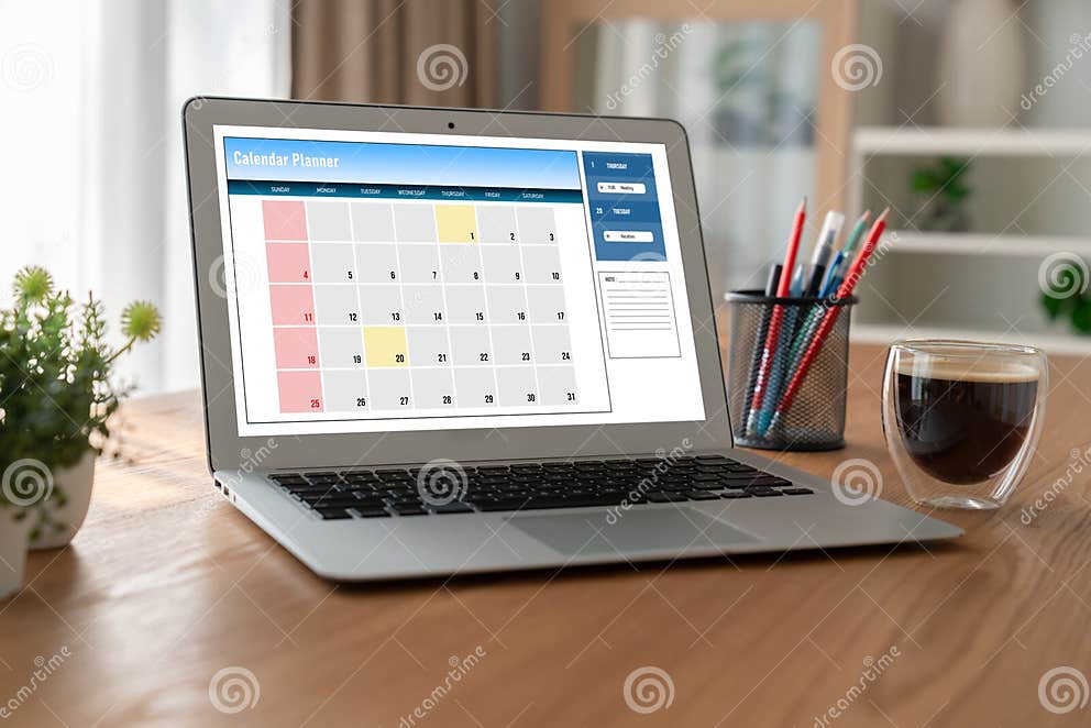 Calendar on Computer Software Application for Modish Schedule Planning ...