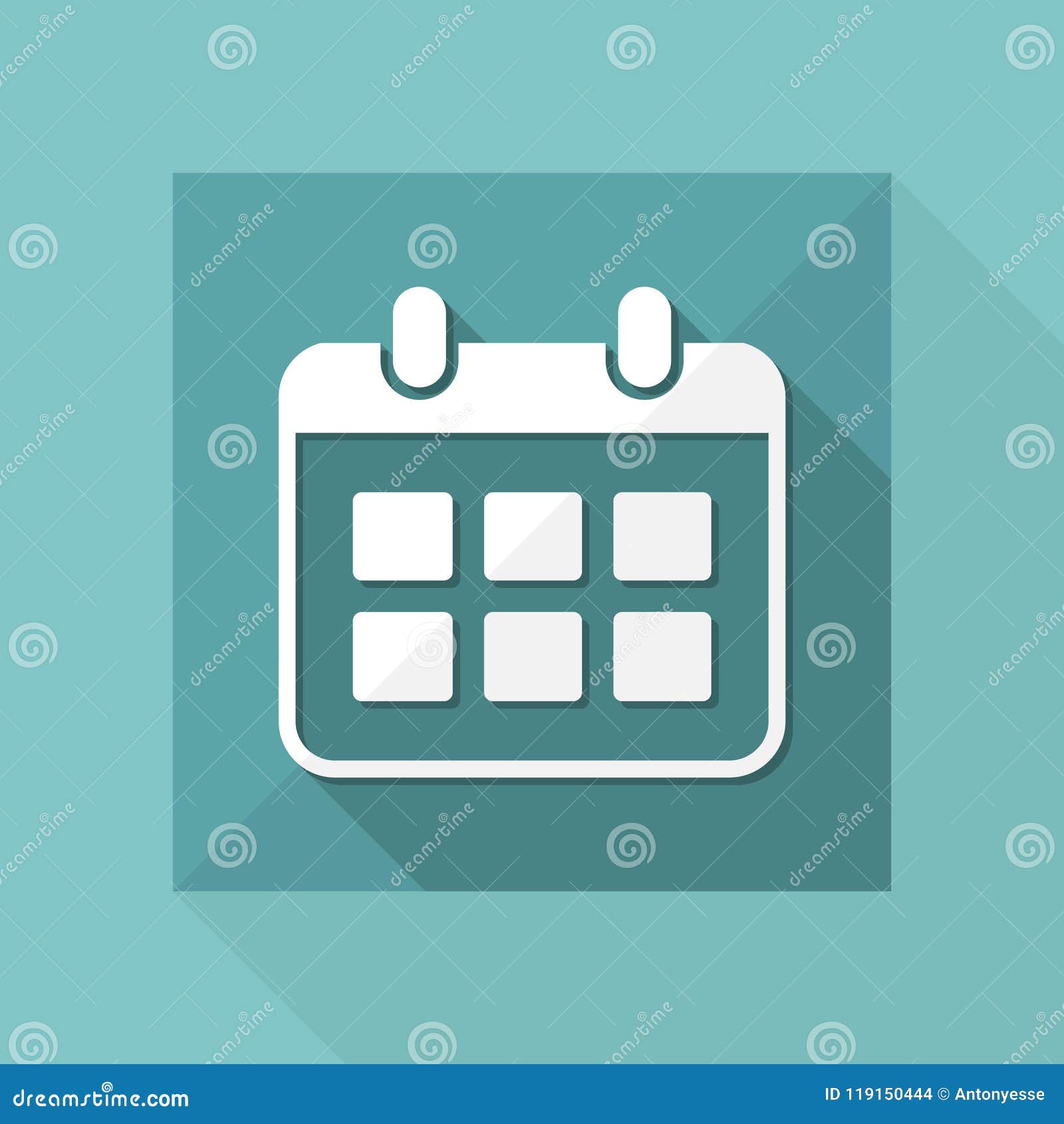 Calendar Concept - Minimal Vector Icon Stock Vector - Illustration of ...