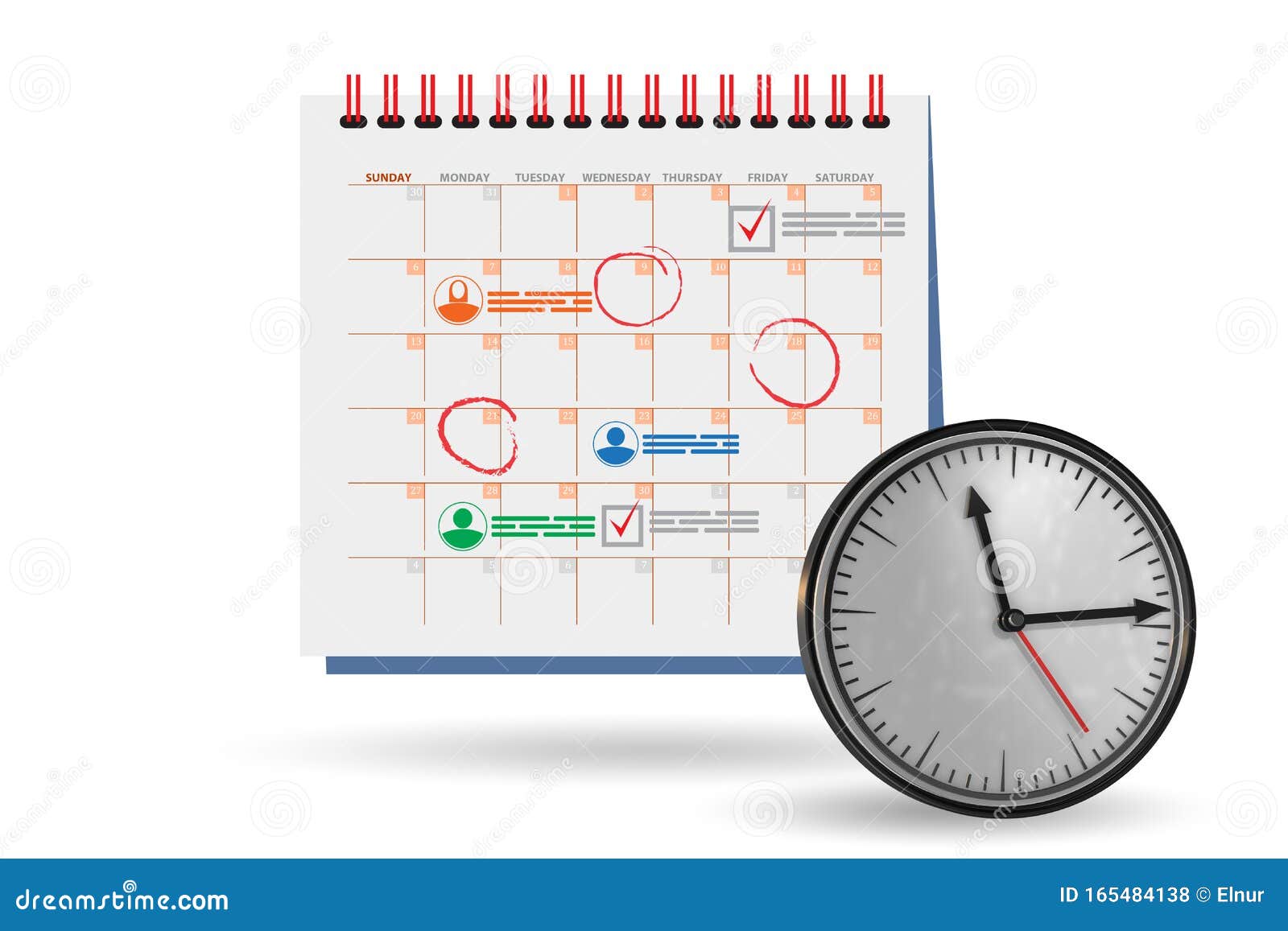 Calendar Concept for Planning Purposes - 3d Rendering Stock ...