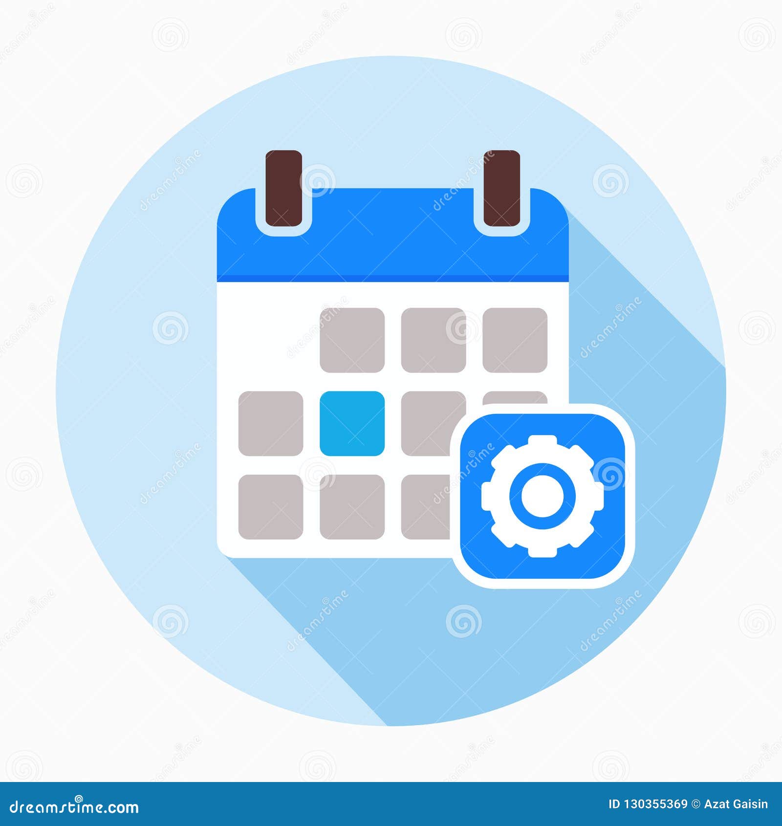 Calendar Configuration Gear Options Settings Icon Stock Vector ...