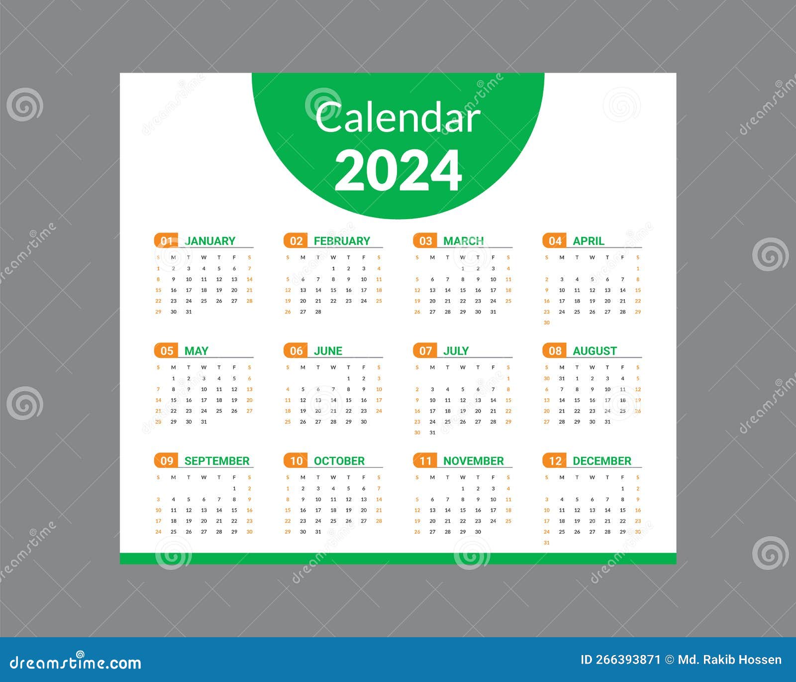 2024 - 2030 Years Desk Calendar Vector Illustration | CartoonDealer.com ...