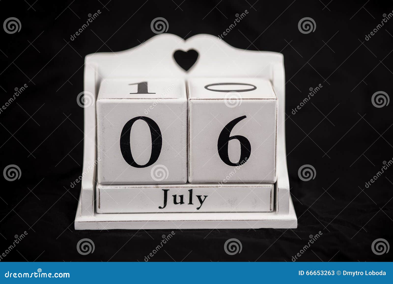 Calendar Cubes July, Sixth, 6, 6th Stock Image - Image of calendar ...