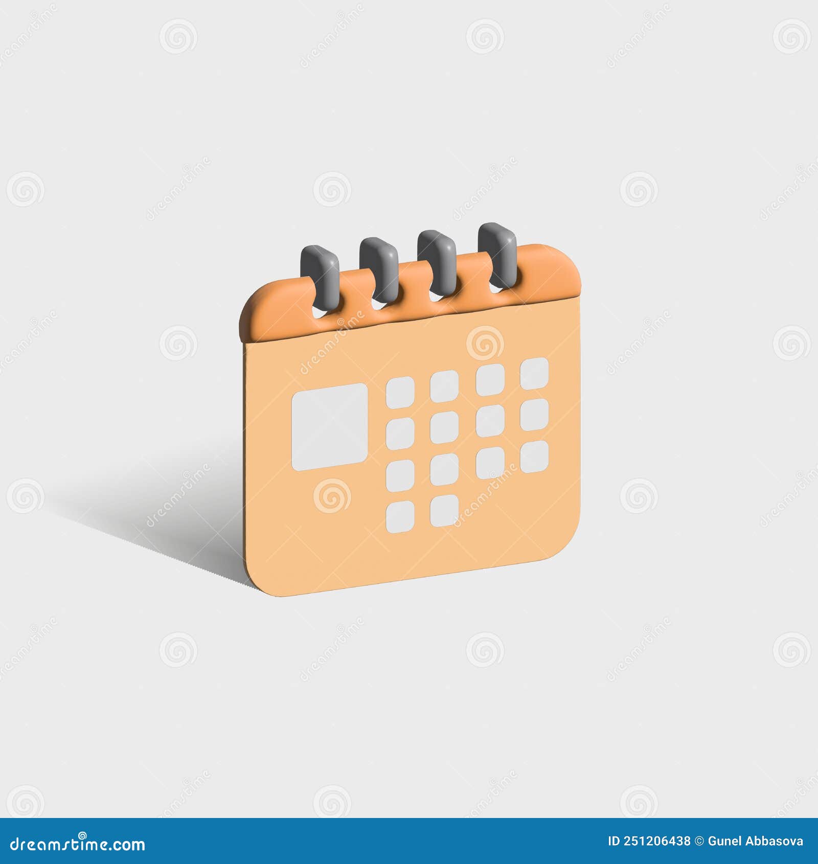 Calendar 3d icon. stock illustration. Illustration of sign - 251206438