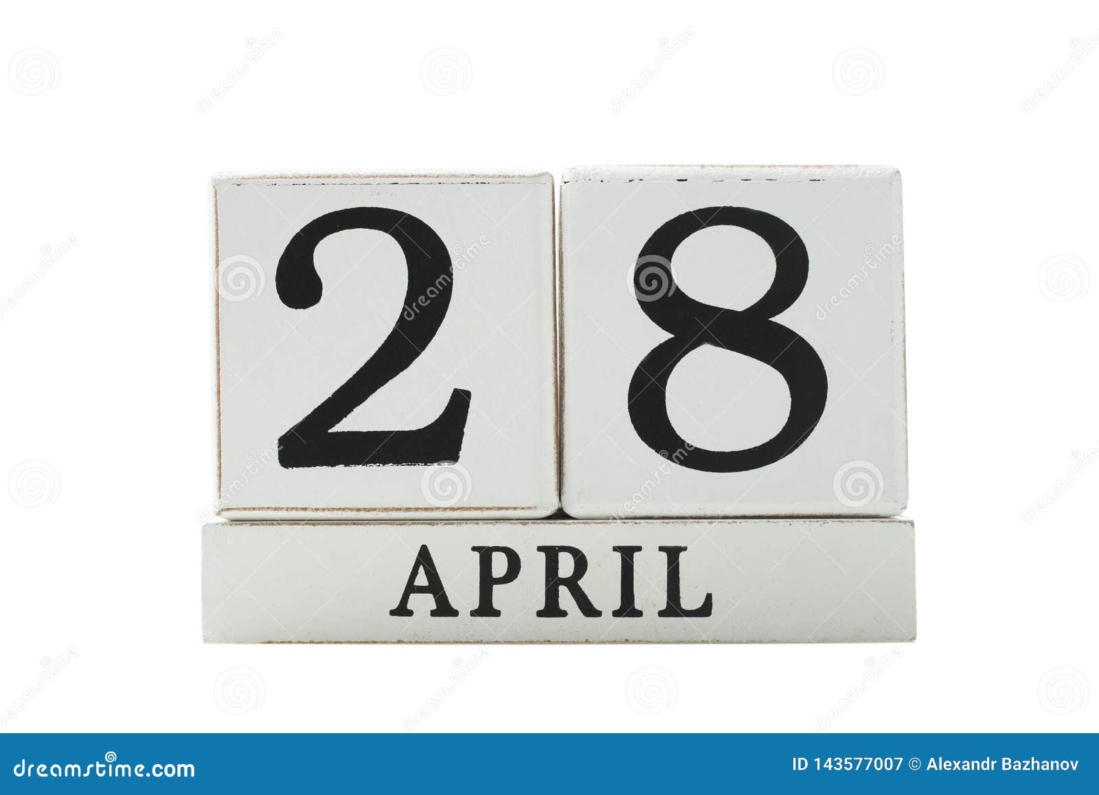 Calendar with Date of April 28th, Easter Stock Image - Image of festive ...