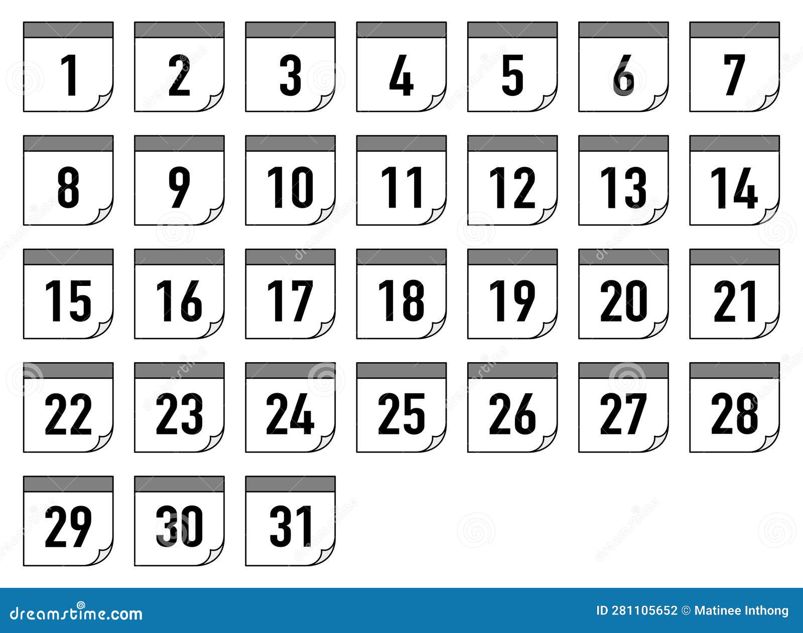 Calendar Date Icon. Calendar Date Paper, Notepaper, Sticky Note. Vector ...