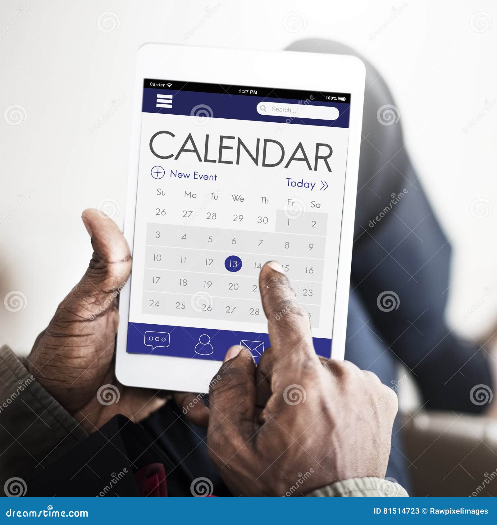 Calendar Date Organizer Planner Concept Stock Image - Image of hands ...