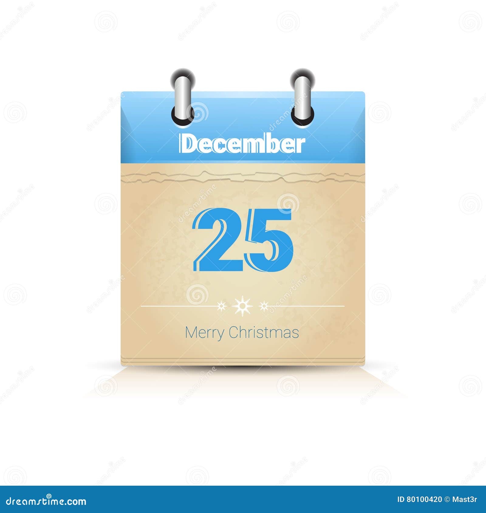 Calendar Date Page Christmas 25 December Stock Vector - Illustration of ...