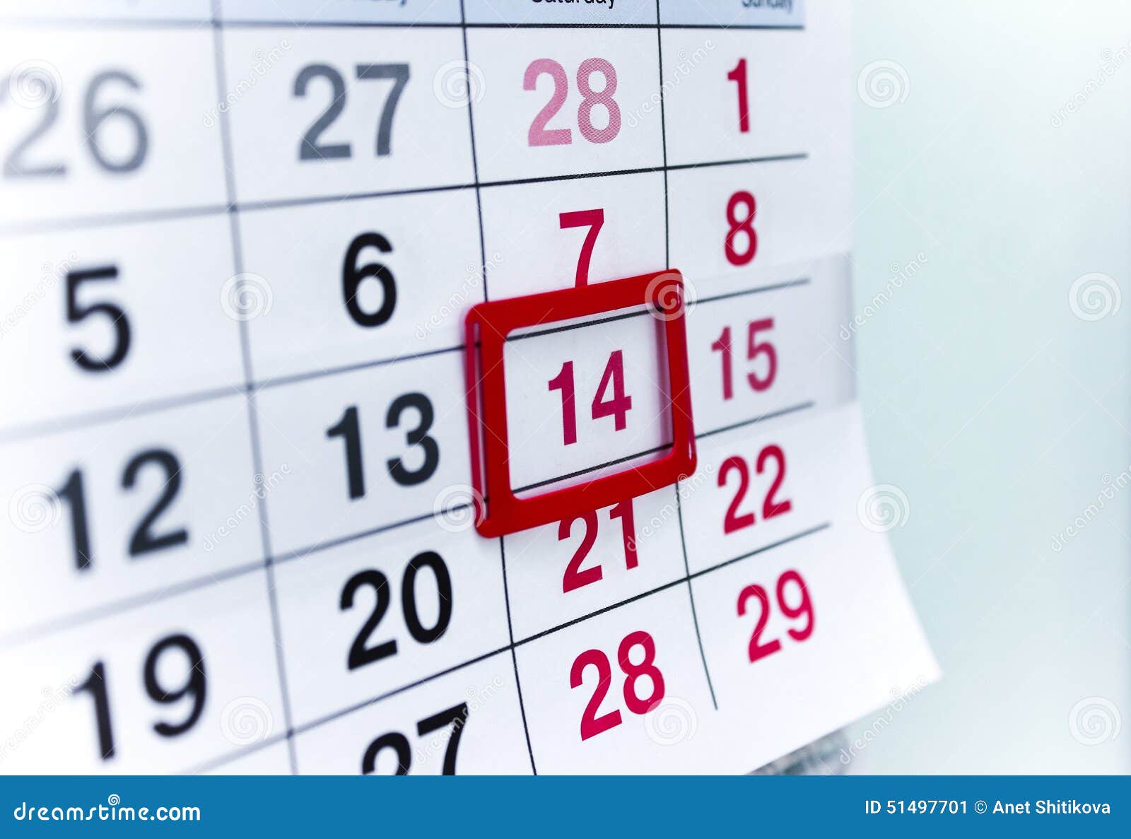 Calendar 14 stock image. Image of flicking, looking, curled - 51497701